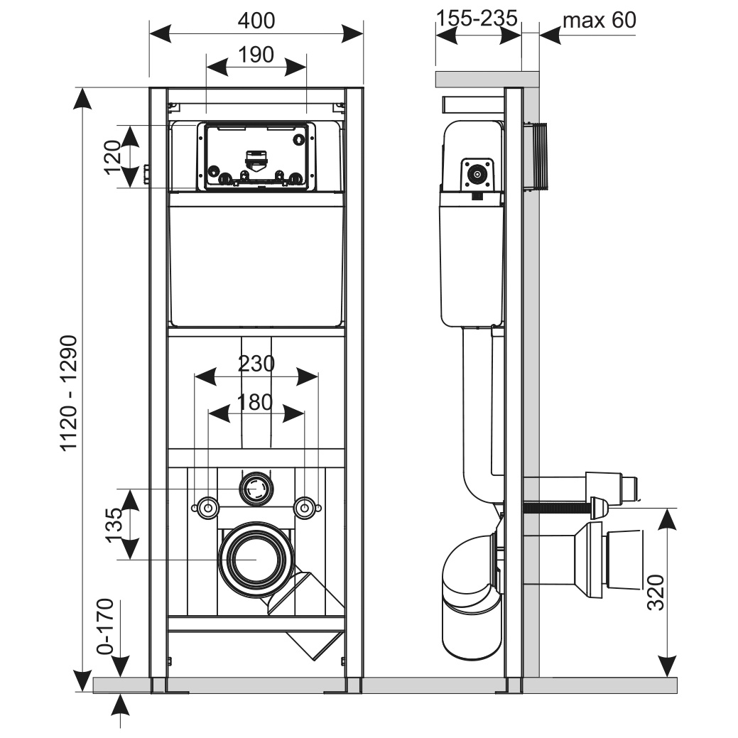 Stelaż podtynkowy do WC szer. 40 RAFA BLUE • KK-POL • Euroterm ...