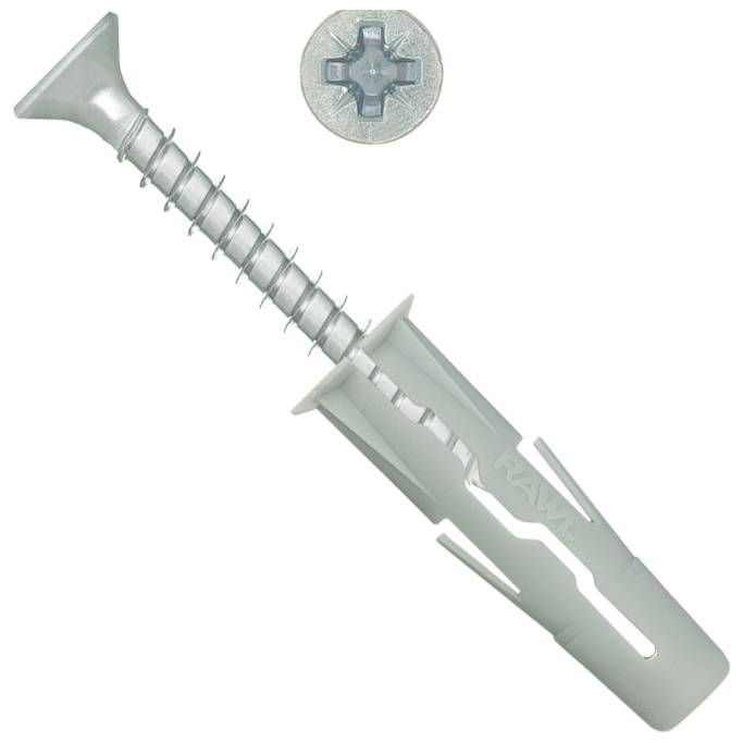 Kołek rozporowy uniwersalny UNO fi 6 z wkrętem 4,0x30 mm • RAWLPLUG S.A. • Euroterm - Hurtownia ...