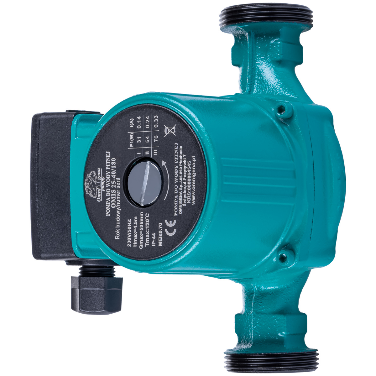 Pompa obiegowa c.o. Omis 25-40 180 230V (2sztuki śrubunków 1") OMIS-25-40 Omnigena • Omnigena ...